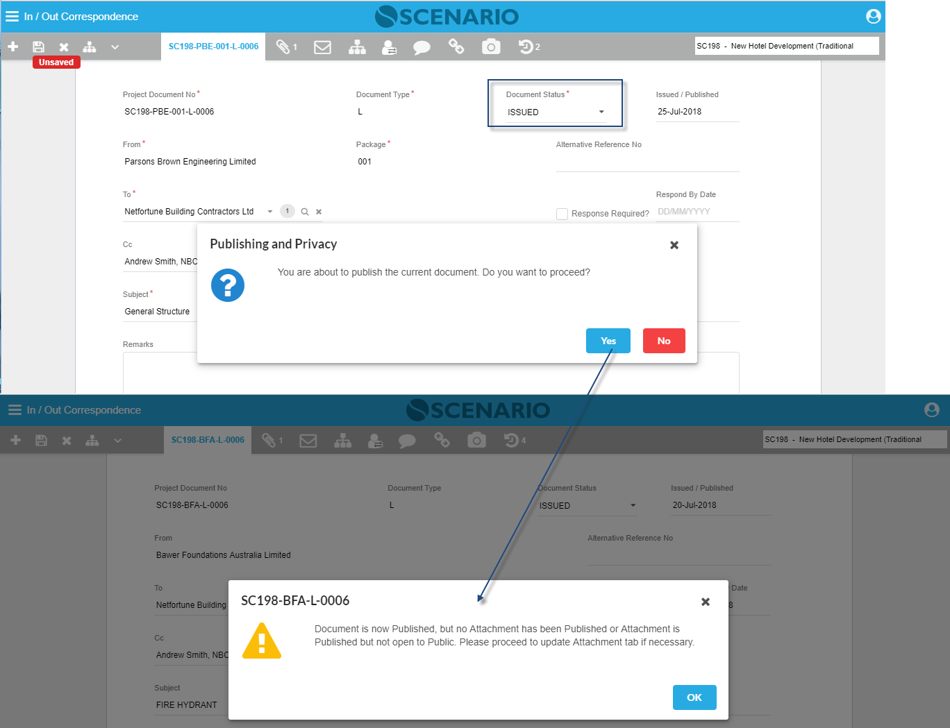 Document Status and Attachment Status Logic