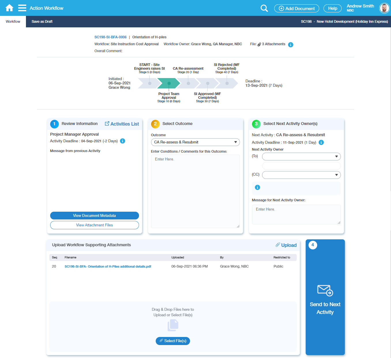 AWF - Action Workflow Page